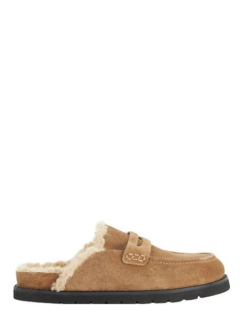 DUNE Goldy Suede Loafers - Honey Suede