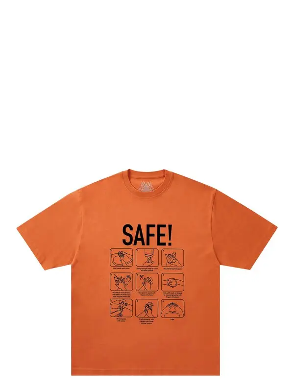 PALACE Safe!" Graphic T-shirt - Orange