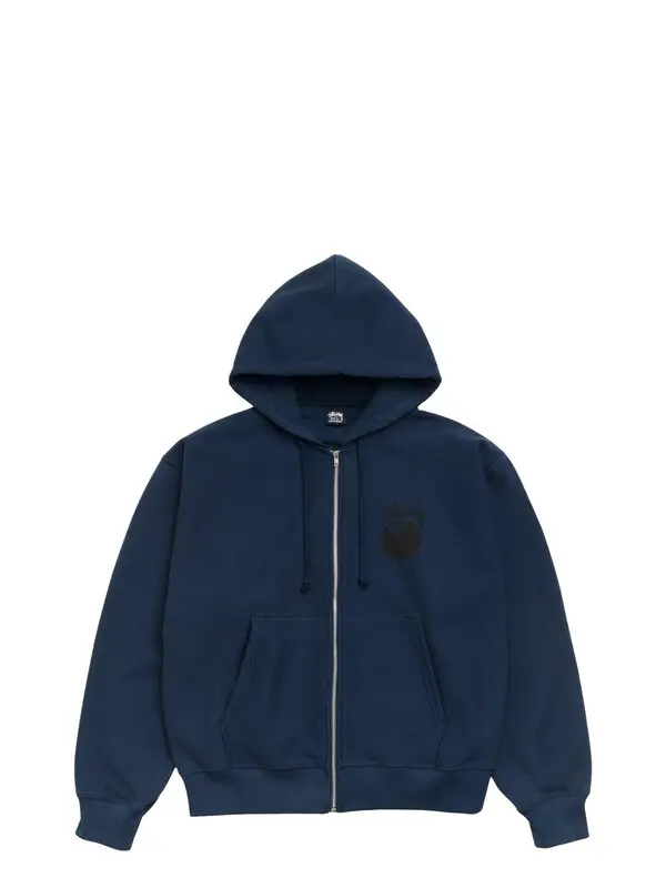 StÜssy 8 Ball Zip Hoodie - Blue