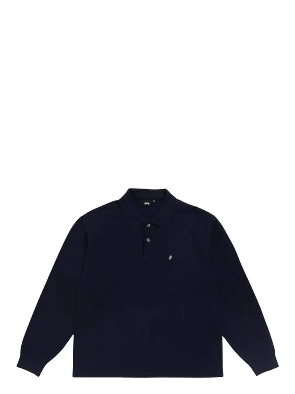 StÜssy Classic Pique Long-sleeve Polo 'navy - Blue