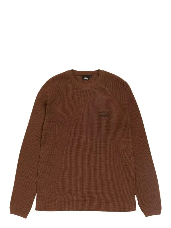 StÜssy Basic Thermal Long Sleeve Shirt - Brown