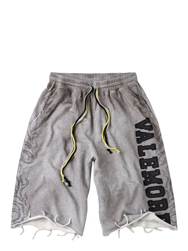 VALE FOREVER Valemore 3/4 Length Shorts With Graphic Detailing - Grey