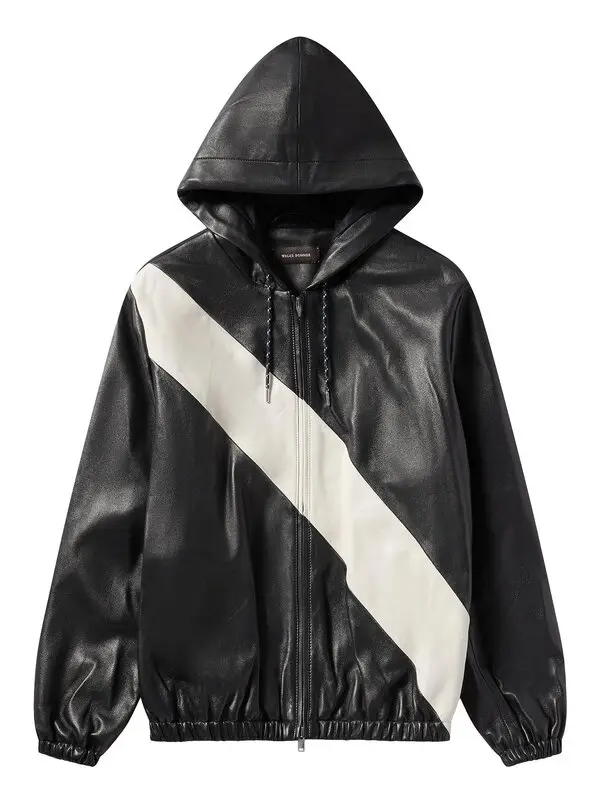WALES BONNER Vista Leather Anorak - Multicolor