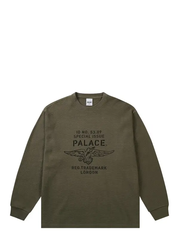 PALACE Dove Stamp Waffle Long-sleeve - Green
