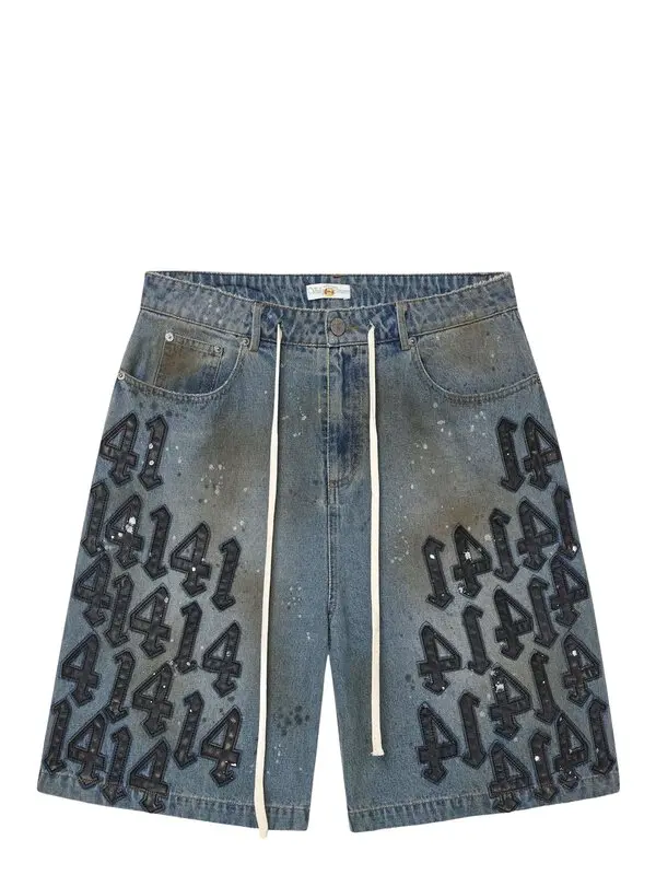 VALE FOREVER Denim Charm Jorts - Black