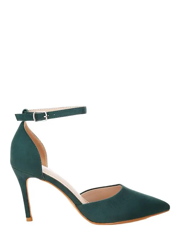 RAG & CO Dolona Microfiber Stiletto Heel Sandals - Green
