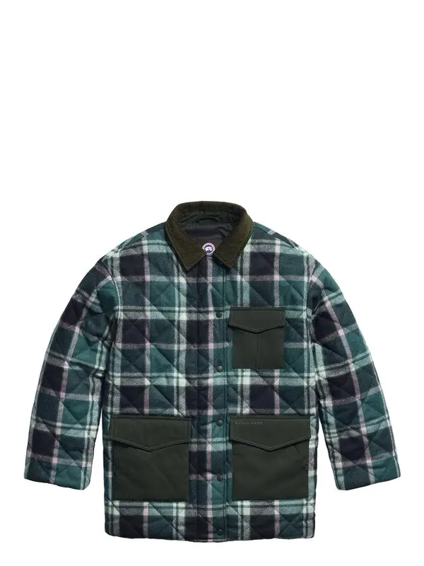 Canada Goose Terra Plaid Coat - Green/pink Multi