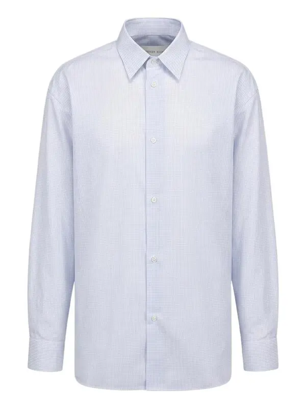 BERNER KUHL Sleepy Shirt 100% Cotton - Blue Check
