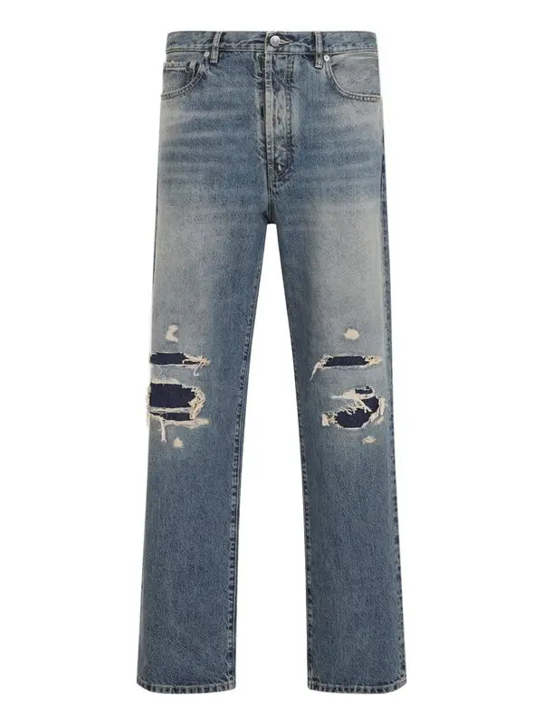 MAISON MARGIELA Distressed Denim Trousers - Blue