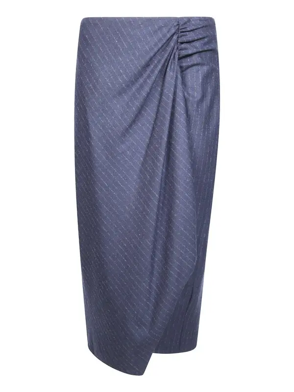 Pinko Capena Flannel Mini Skirt - Blu
