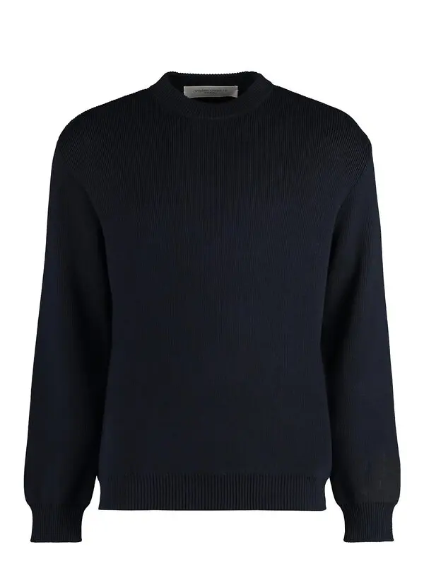 GOLDEN GOOSE Davis Cotton Crew-neck Sweater - Blue