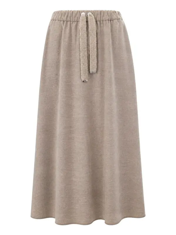 Herno Drawstring Waist Maxi Skirt - Chantilly