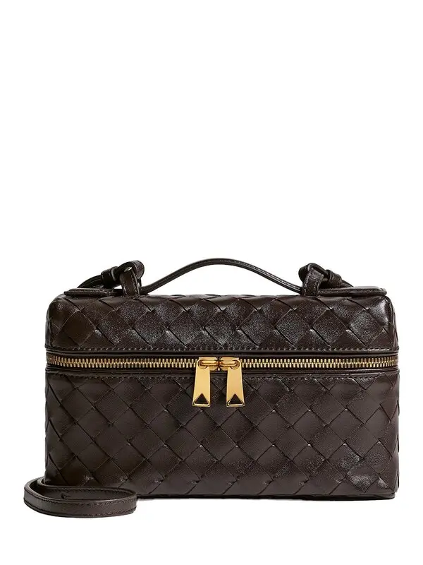 Bottega Veneta Intrecciato Leather Vanity Case - Marrone