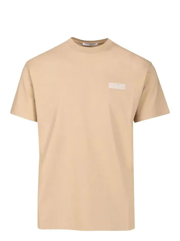 Givenchy Logo Patch Crewneck T-shirt - Beige