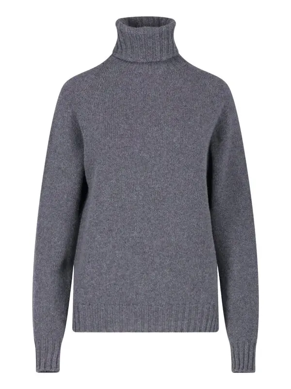 MA'RY'YA Cashmere And Wool Turtleneck Sweater - Grey