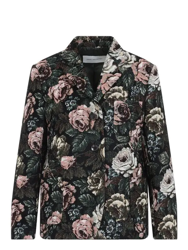 Dries Van Noten Breia Jacquard Blazer - Black