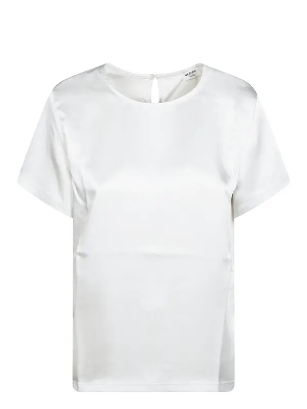 Max Mara Gilbert Satin T-shirt - Bianco