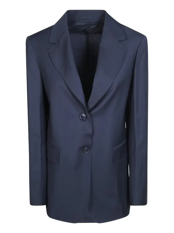 Max Mara Single-breasted Wool Blazer - Blu