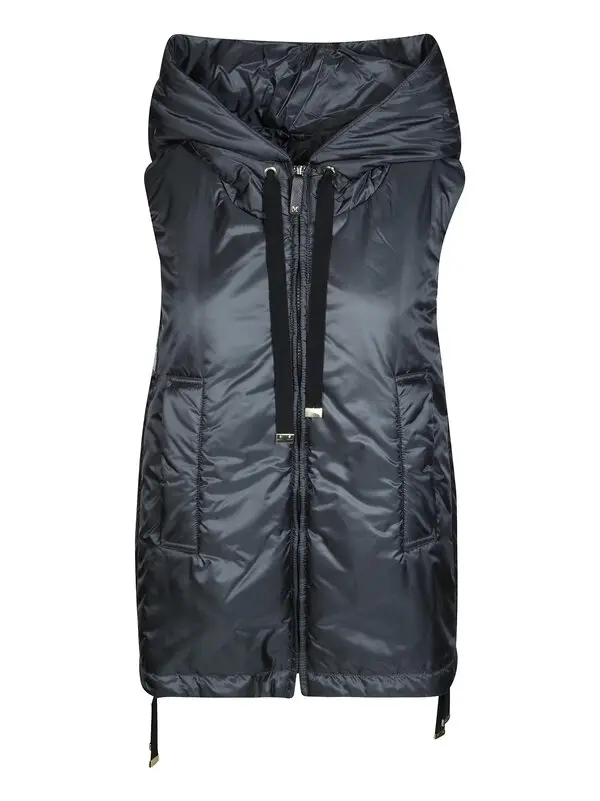 CUBE MAX MARA Sleeveless Puffer Vest With Hood - Verde