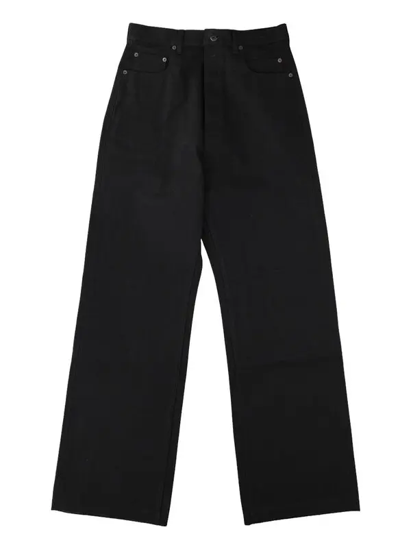 Rick Owens Distressed Edge Denim Jeans - Black