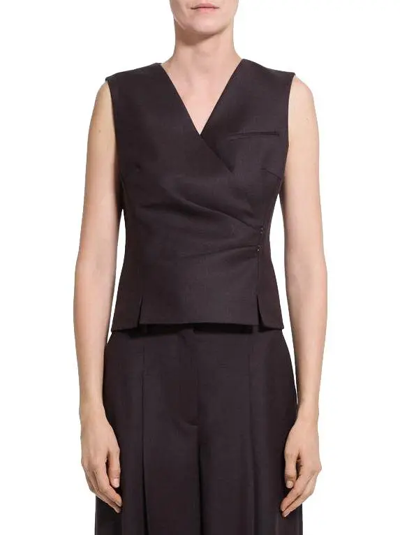 Theory Wool Vest - Cacao - Daj