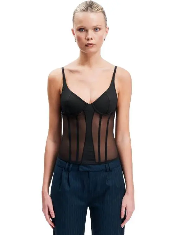 OW Sivara Corset Top - Black
