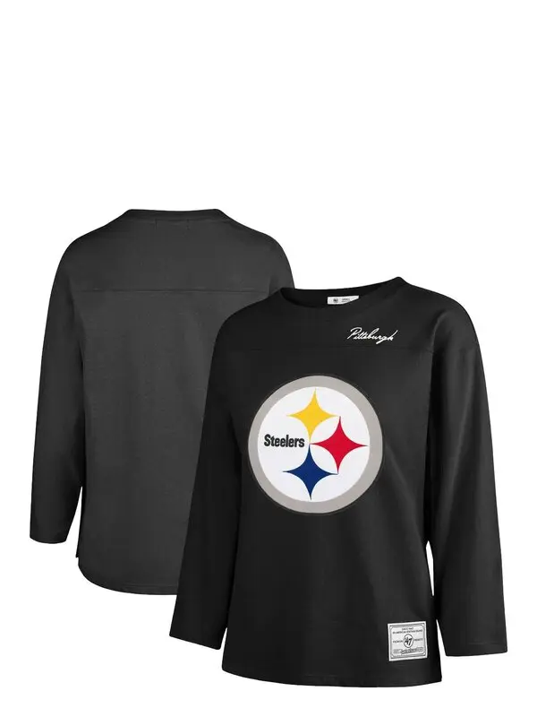'47 47 Pittsburgh Steelers Game Nod Timeless Long Sleeve T-shirt - Black