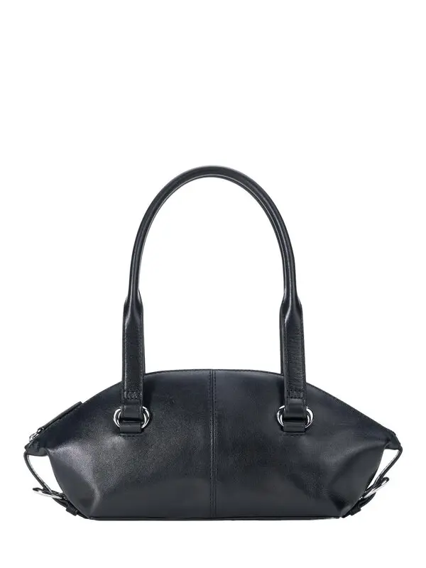 Staud Hester Mini Leather Shoulder Bag - Black
