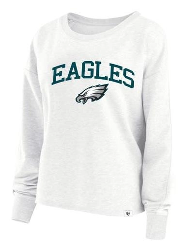 '47 47 Philadelphia Eagles Sydney Arch Long Sleeve T-shirt - Ash