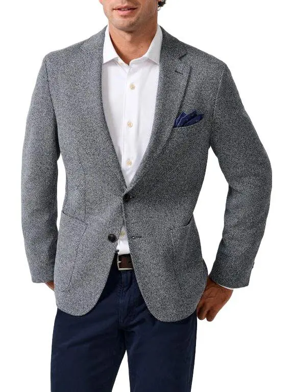 David Donahue Cotton Blend Sport Coat - Dusky Blue