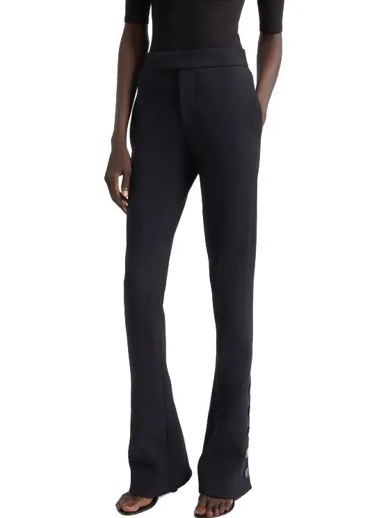 Proenza Schouler Althea Bi-stretch Pants With Button Detail - Black
