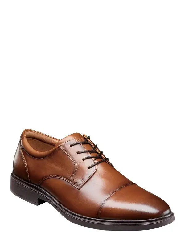 Florsheim Forecast Ii Waterproof Cap Toe Oxford - Cognac