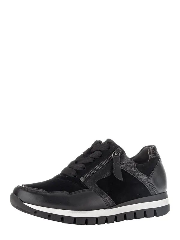 Gabor Bridget Leather Sneaker - Black
