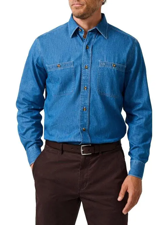 David Donahue Cotton Shirt - Denim