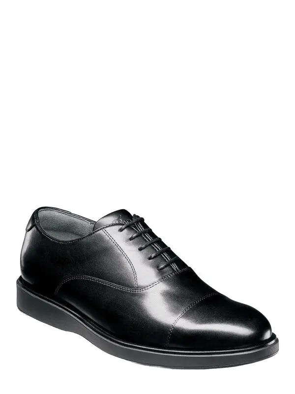 Florsheim Avenue Leather Cap Toe Oxford - Black