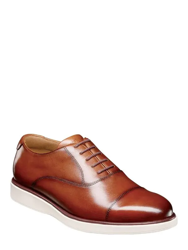Florsheim Avenue Leather Cap Toe Oxford - Cognac Multi