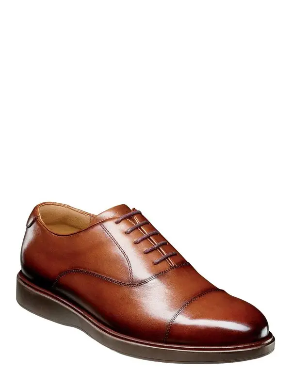 Florsheim Avenue Leather Cap Toe Oxford - Cognac