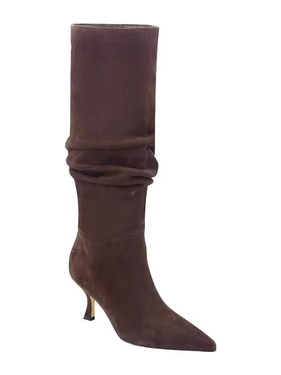 Marc Fisher Pointed Toe Knee-high Slouch Boots - Dark Red