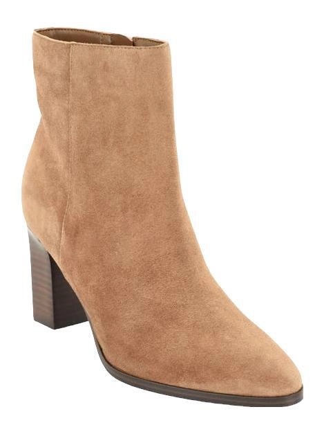 Calvin Klein Deven Block Heel Ankle Booties - Light Brown