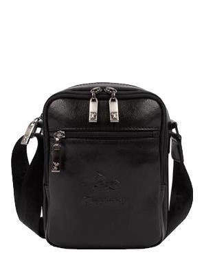 CAVALINHO Gentleman Leather Traveler Crossbody Bag - Black