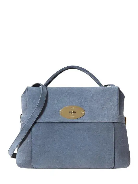 Mulberry Stevie Suede Top Handle Bag - Foggy Grey