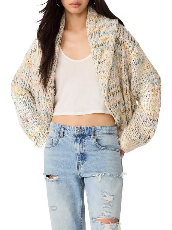 Steve Madden Enid Marled Shawl Collar Cardigan - Multi