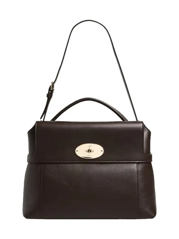 Mulberry Stevie Leather Top Handle Bag - Ebony