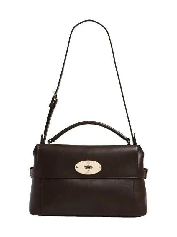 Mulberry Small Stevie Leather Top Handle Bag - Ebony