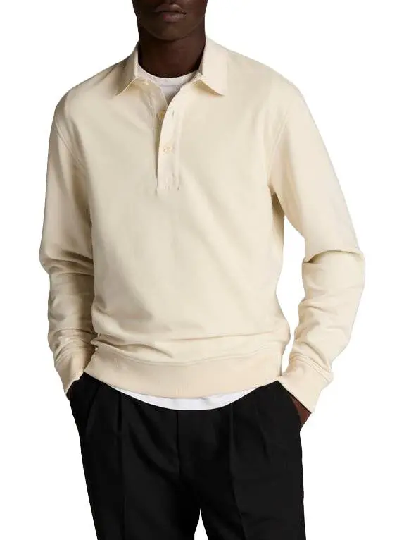 Vince French Terry Travel Polo - Bone