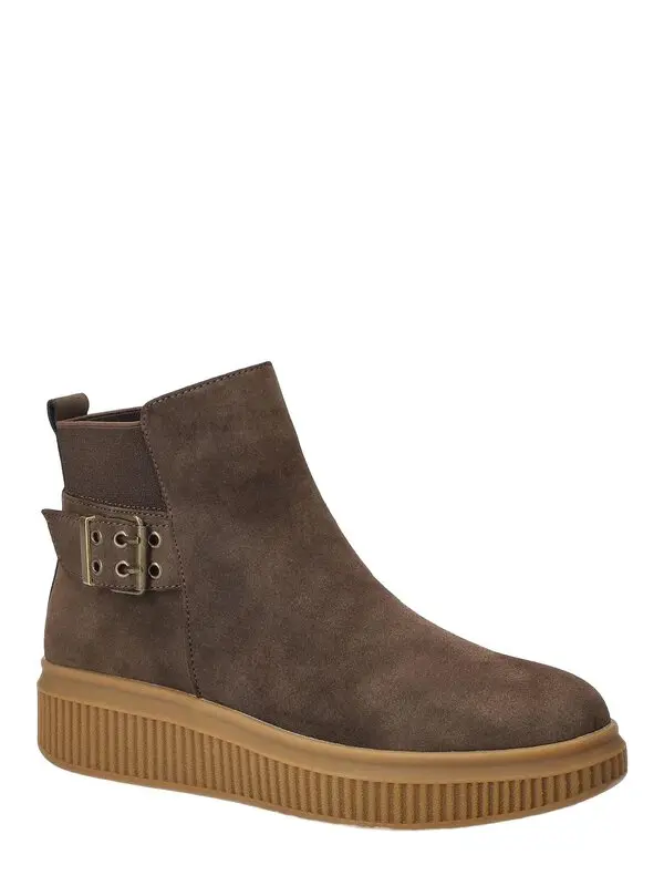 BELLA VITA Cassie Buckle Bootie - Brown