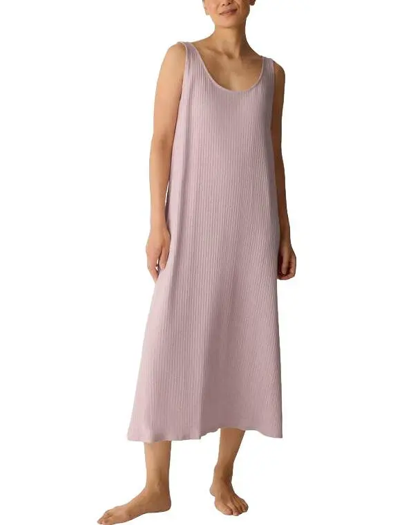 Eileen Fisher Organic Cotton Ribbed Maxi Dress - Pearlescent