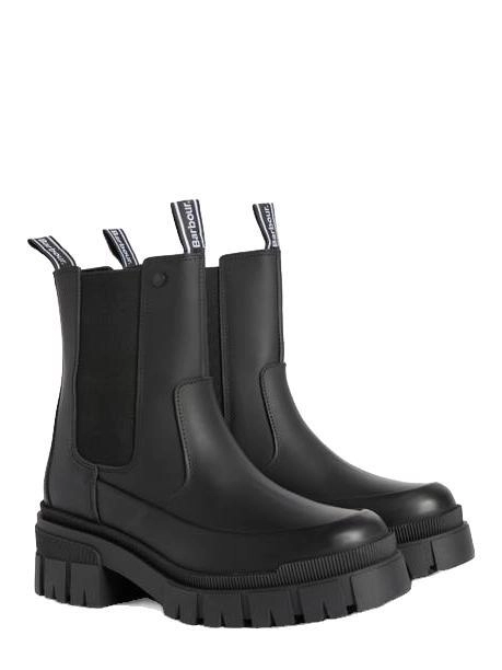 Barbour Sofie Leather Chelsea Boots - Black