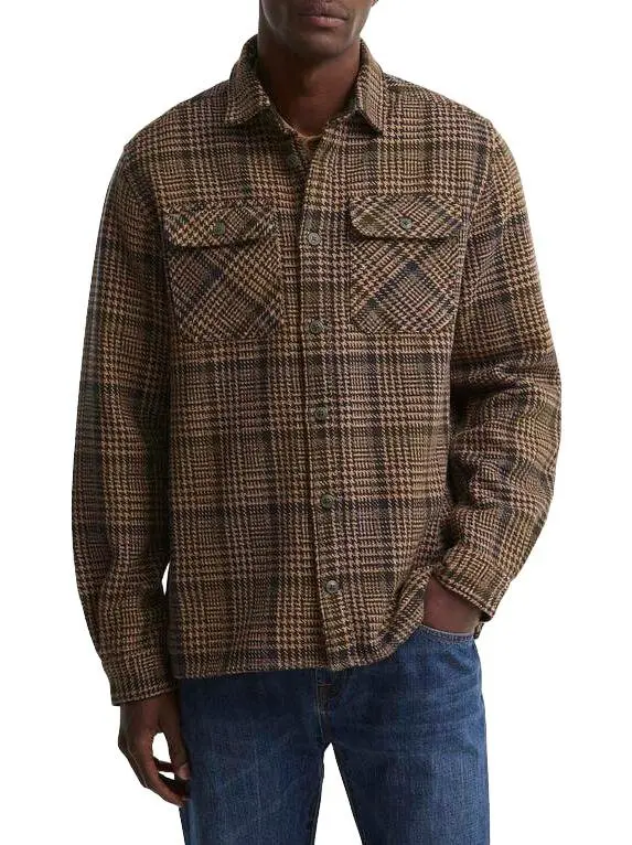 Barbour Millom Relaxed Houndstooth Shirt - Olive