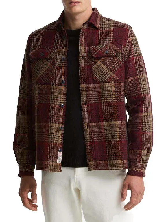 Barbour Millom Relaxed Houndstooth Shirt - Red